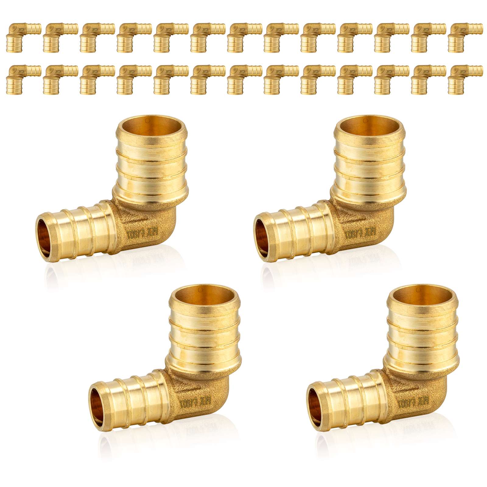 30 Pcs PEX-B Crimp Elbow 3/4" PEX x 1/2" PEX (Lead Free)