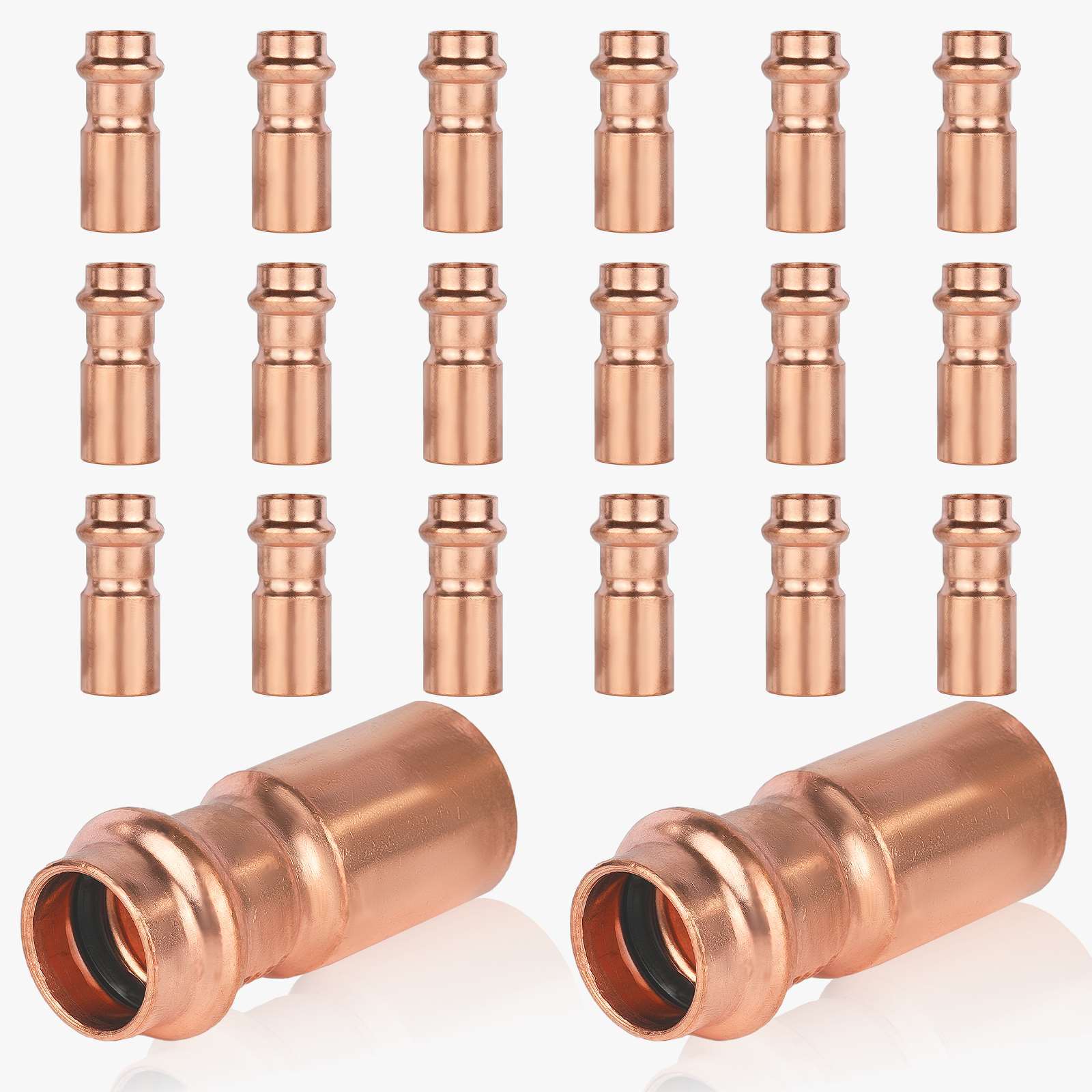 30 Pcs 3/4" x 1/2" Copper Press Bushing Reducer (Lead Free)