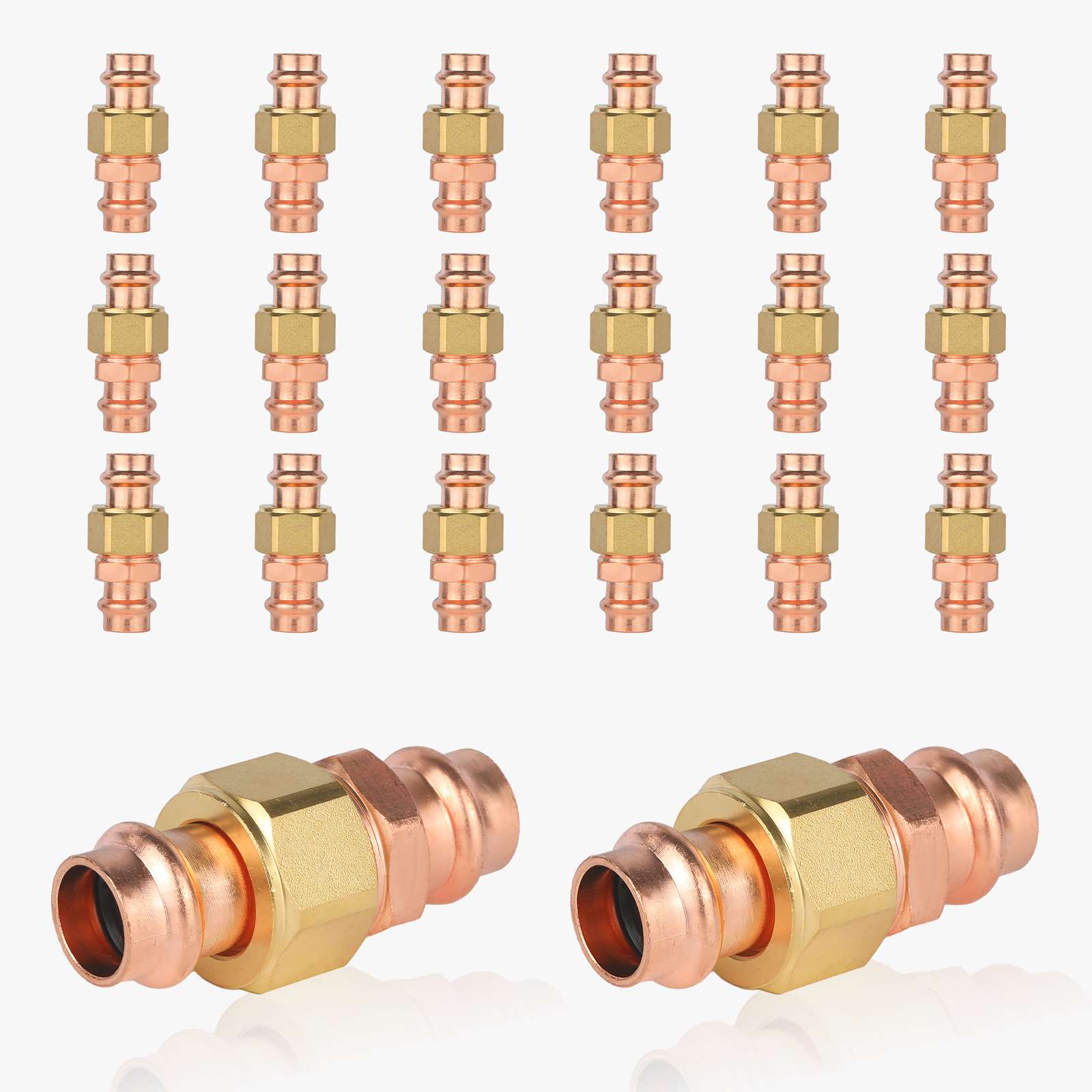 30 Pcs 3/4" Press Copper Union (Lead Free)