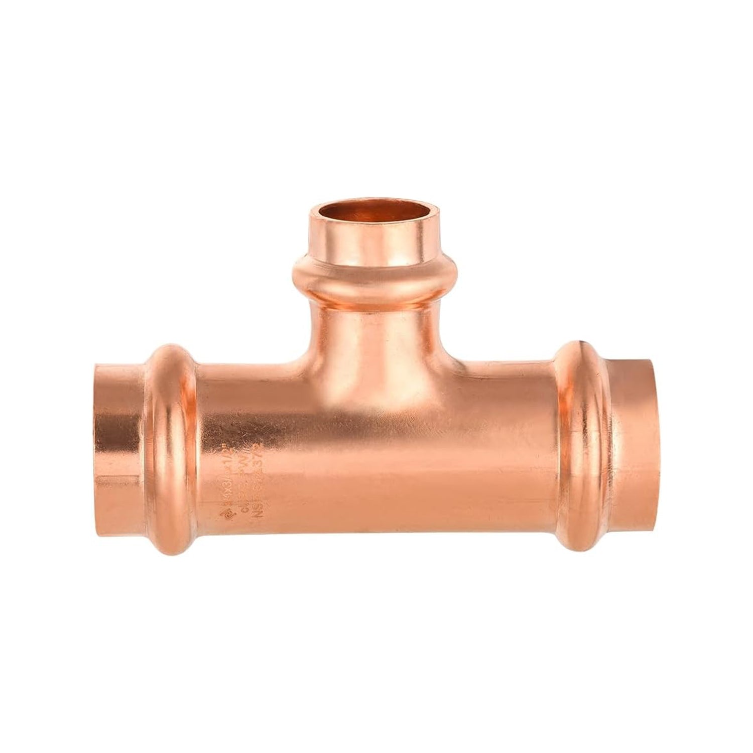 3/4" x 3/4" x 1/2" Copper Press Tee