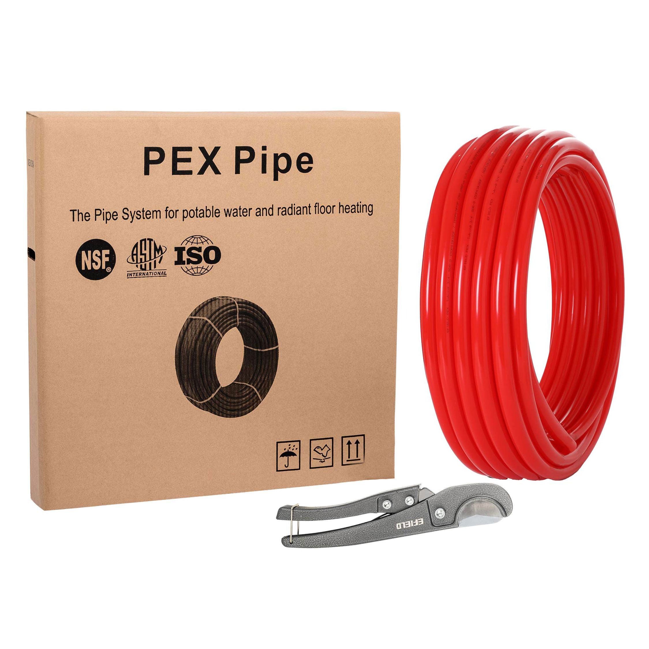 1" 100ft PEX-B Pipe (Red & Cutter)