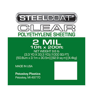 2 MIL Clear Plastic Sheeting - 10' x 100'