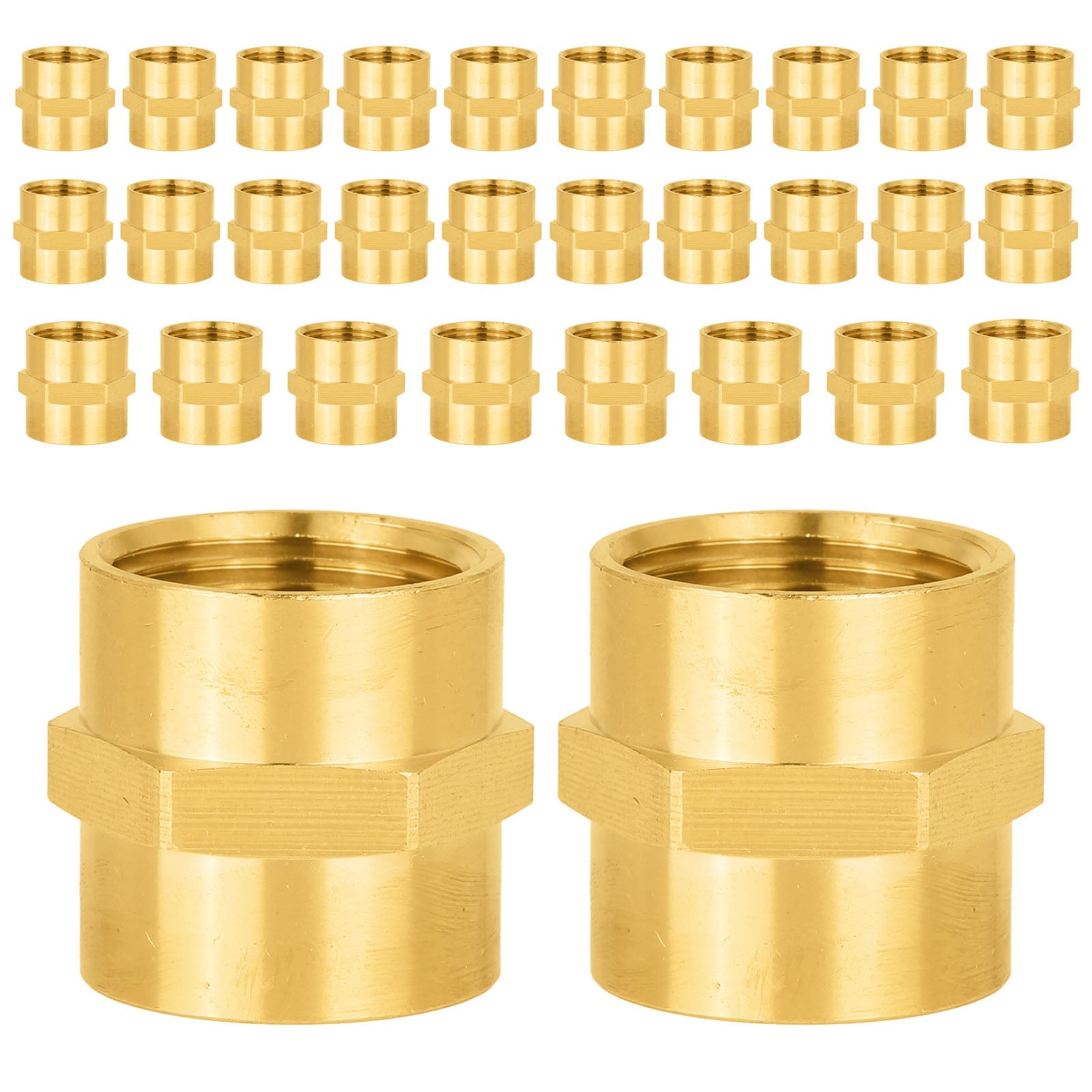 30 Pcs 3/4" Female NPT Brass Hex Connector