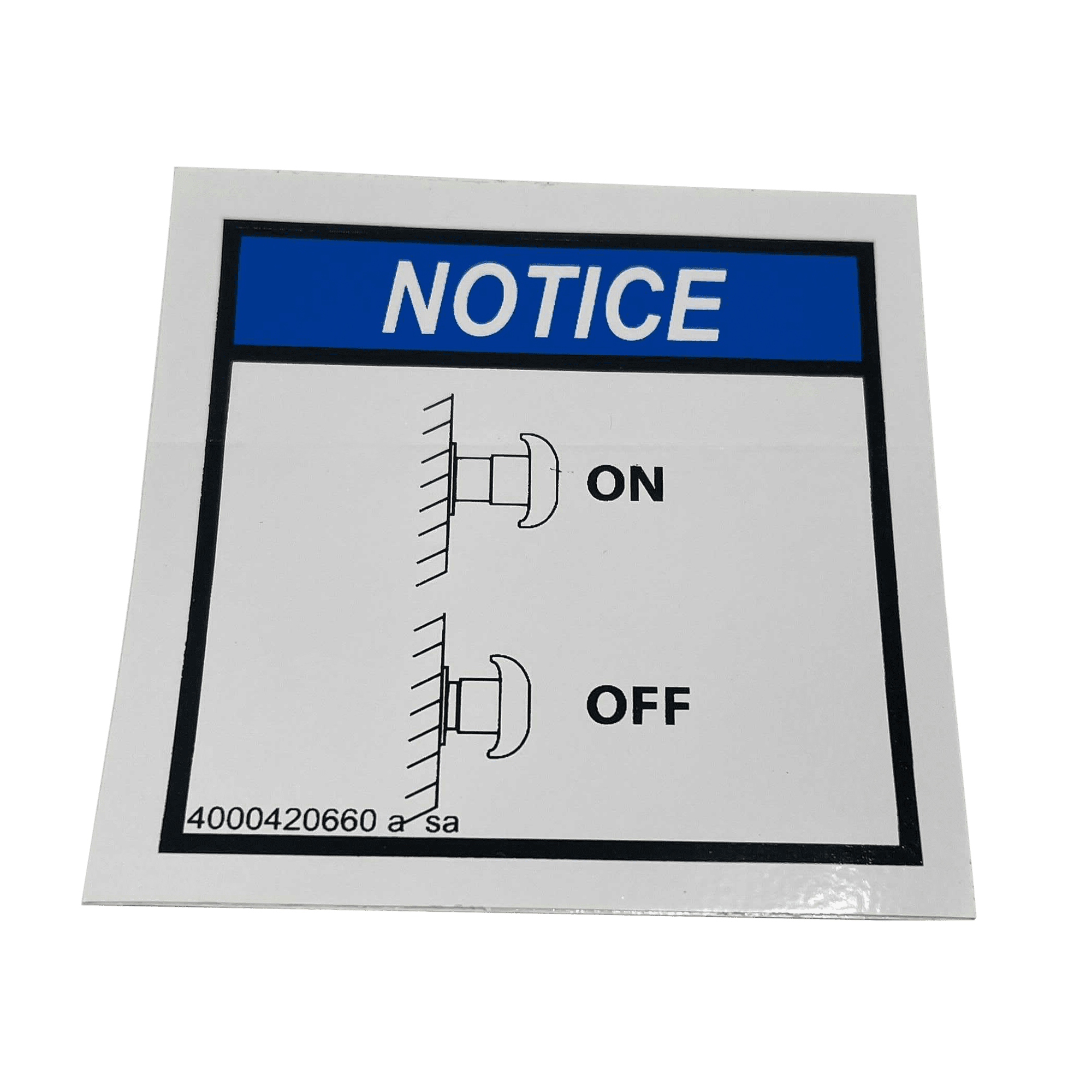 Haulotte Estop On Off Decal 4000420660