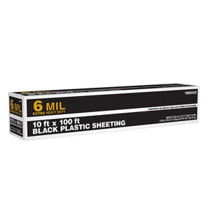 6 Mil 10' X 100' Black Plastic Sheeting