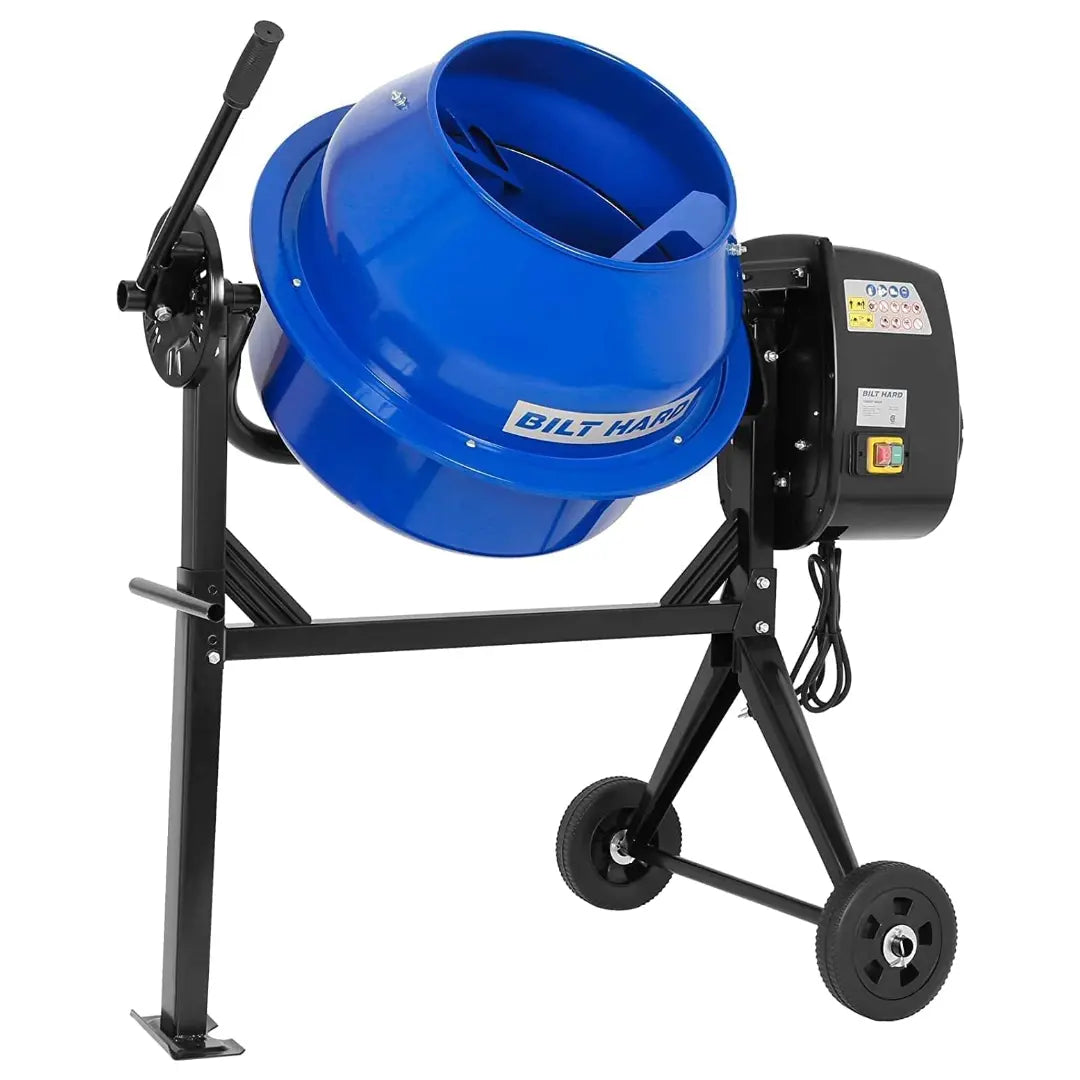 BILT HARD Electric Cement Mixer, 4 Cubic Ft. Portable Concrete Mixer ...