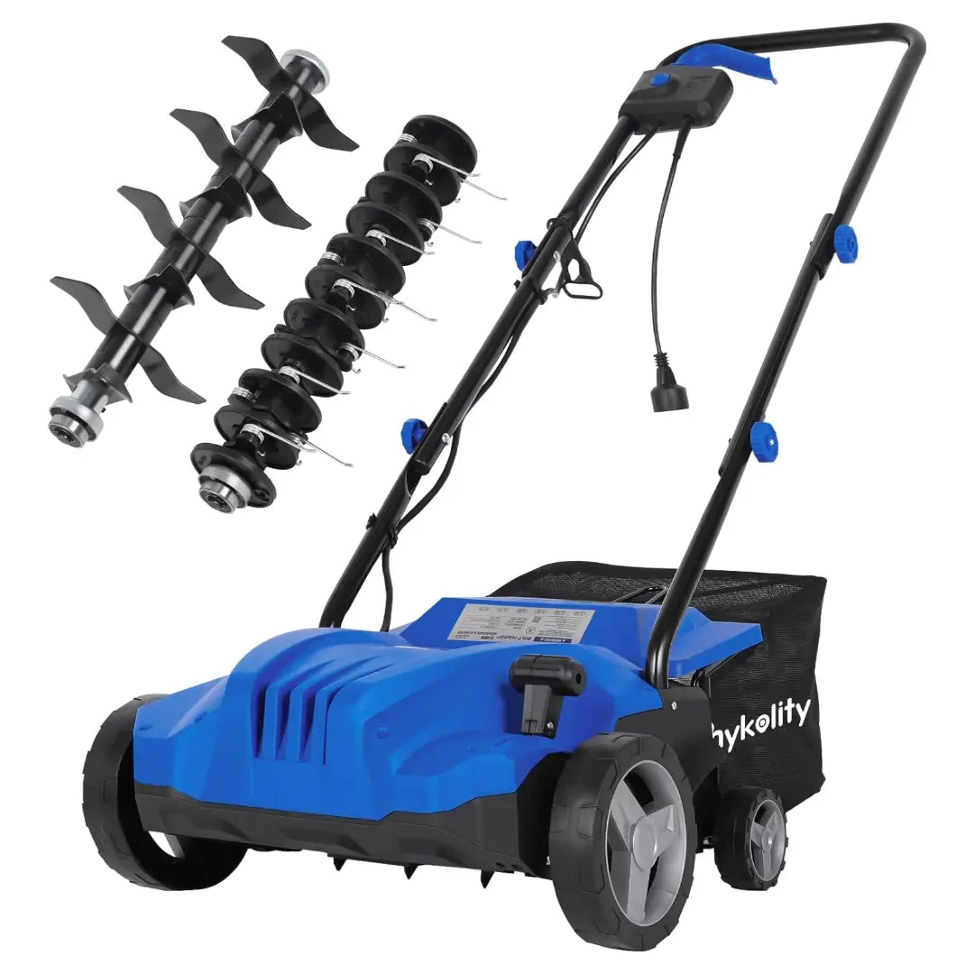 Electric-Powered Dethatcher Scarifier with 12 Amp Copper Motor, 13-inch ...
