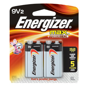 Energizer MAX Alkaline 9V Battery - 2 Pack