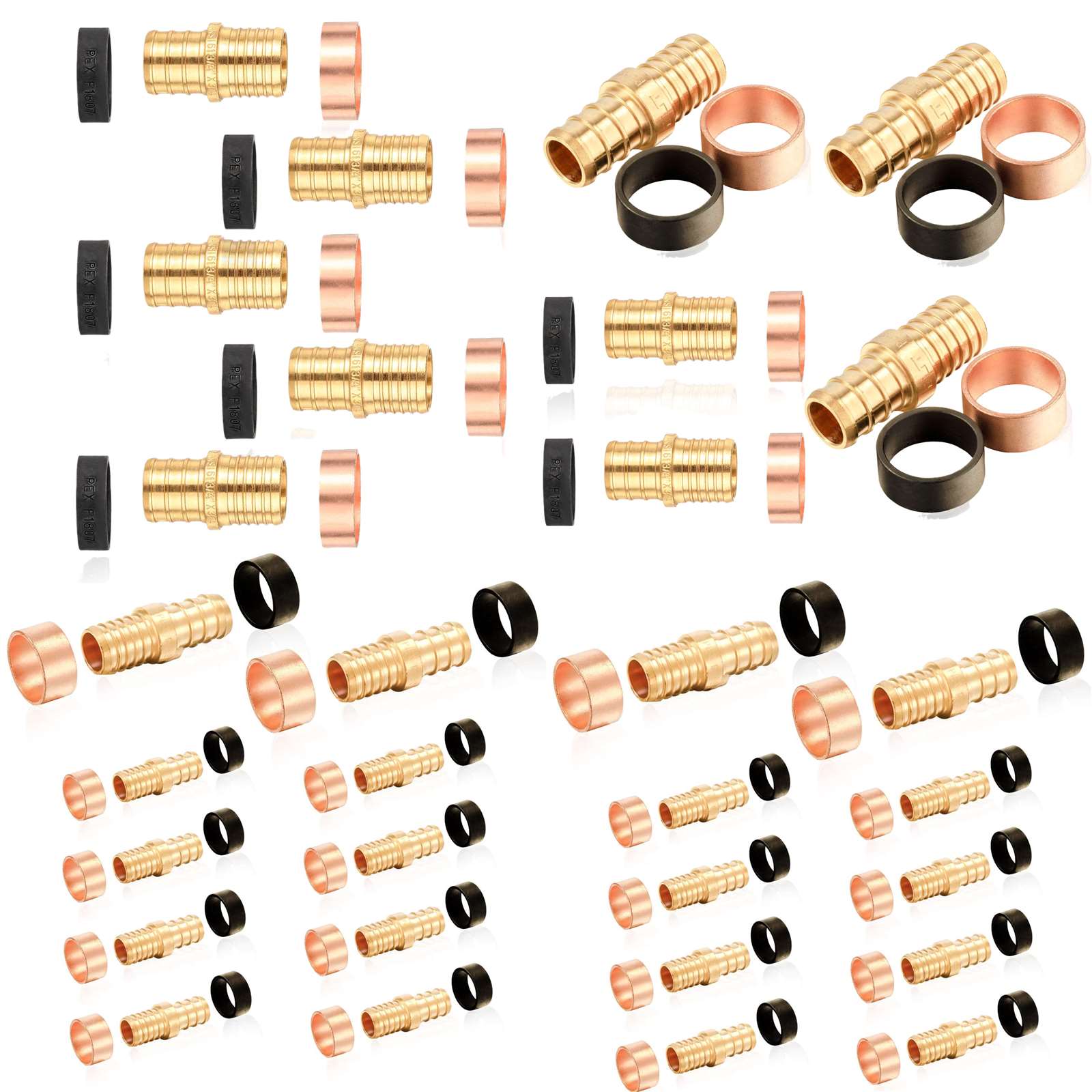30 Pcs PEX-B Crimp 3/4-Inch Pex x 3/4-Inch PB Transition Brass Pex ...