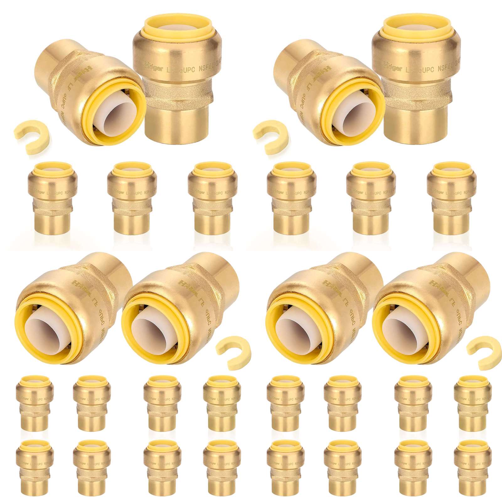 30 Pcs 3/4" x 3/4" F Push Fit Female Adapter
