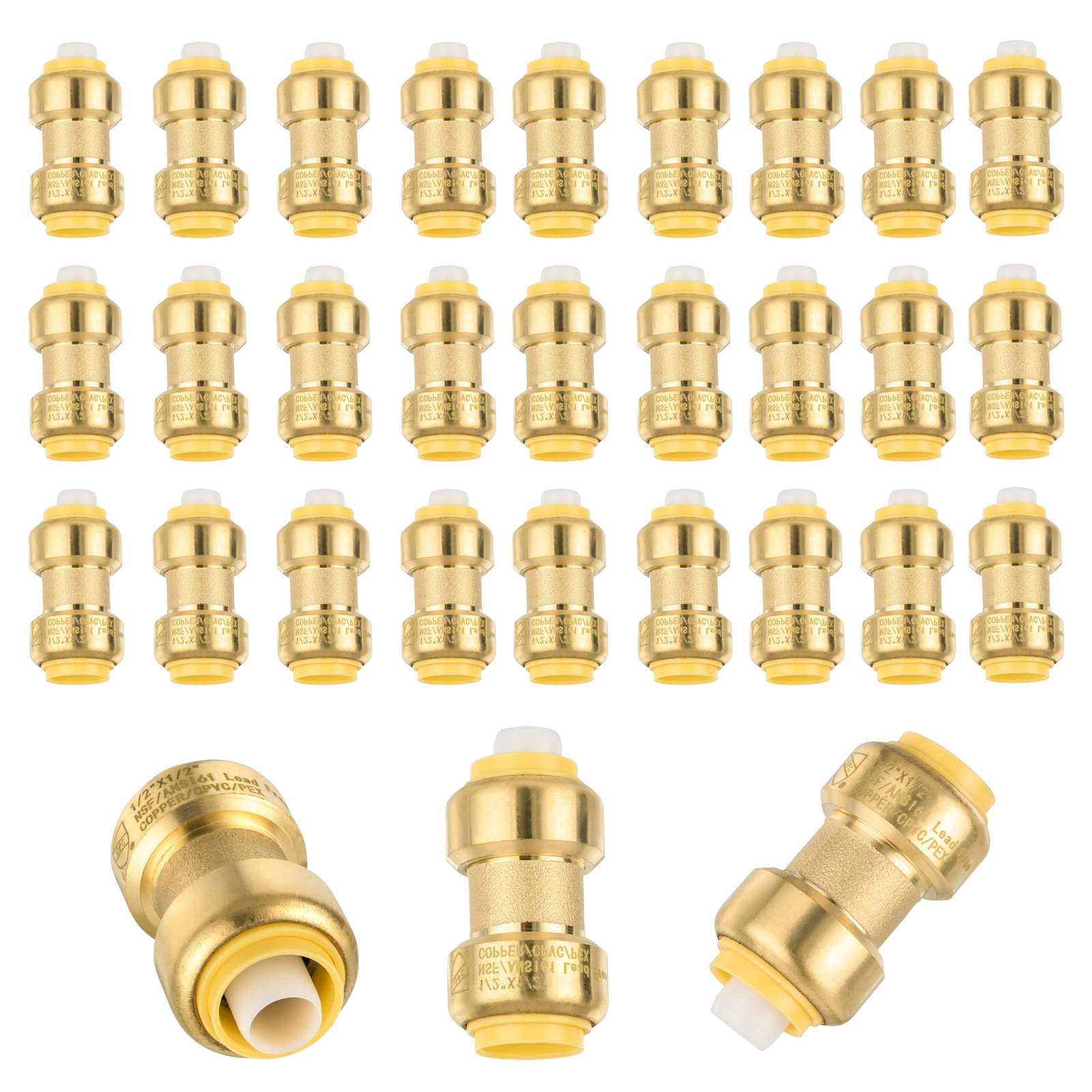 30 Pcs 1" x 1" Push Fit Coupling