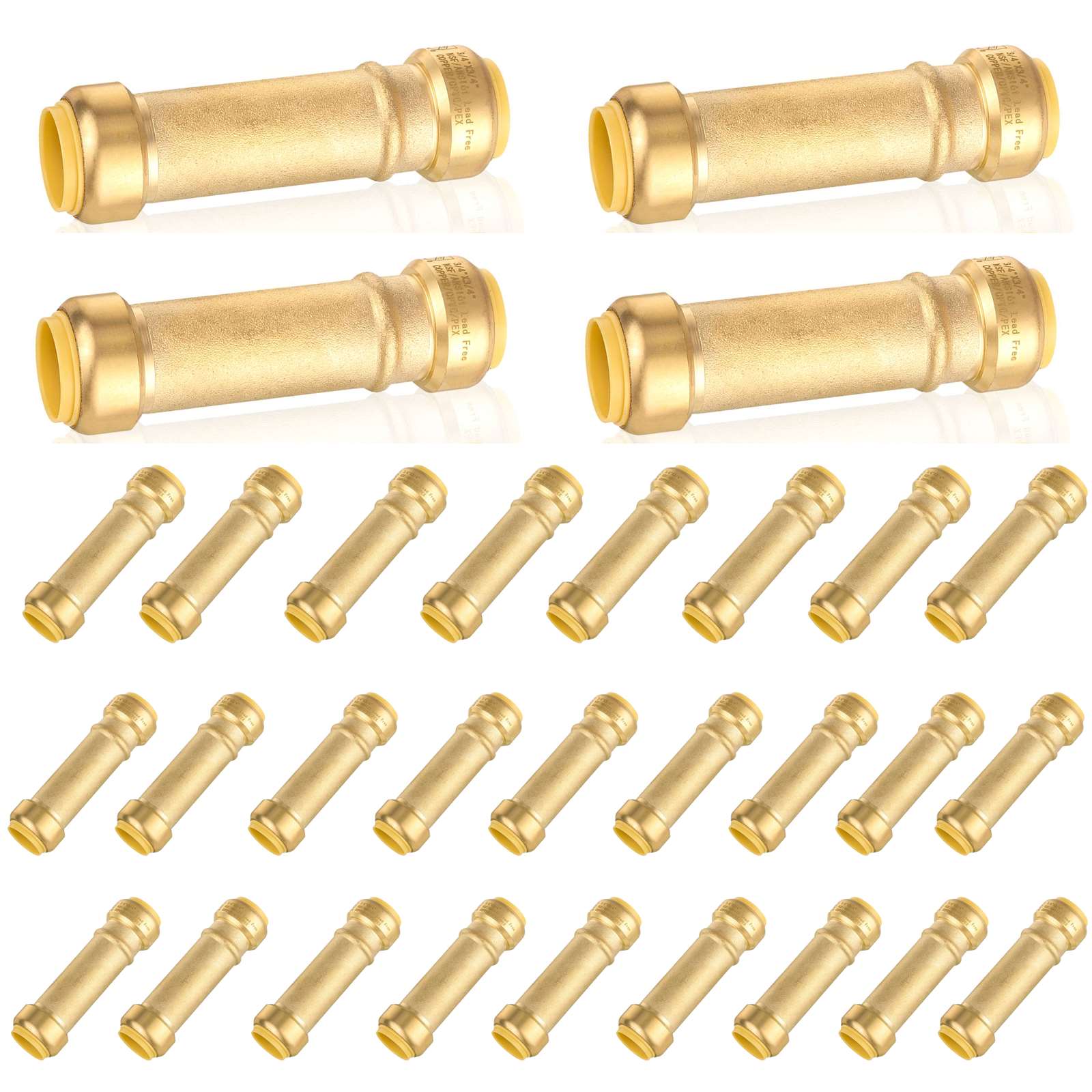 30 Pcs 3/4" x 3/4" Push Fit Repair Slip