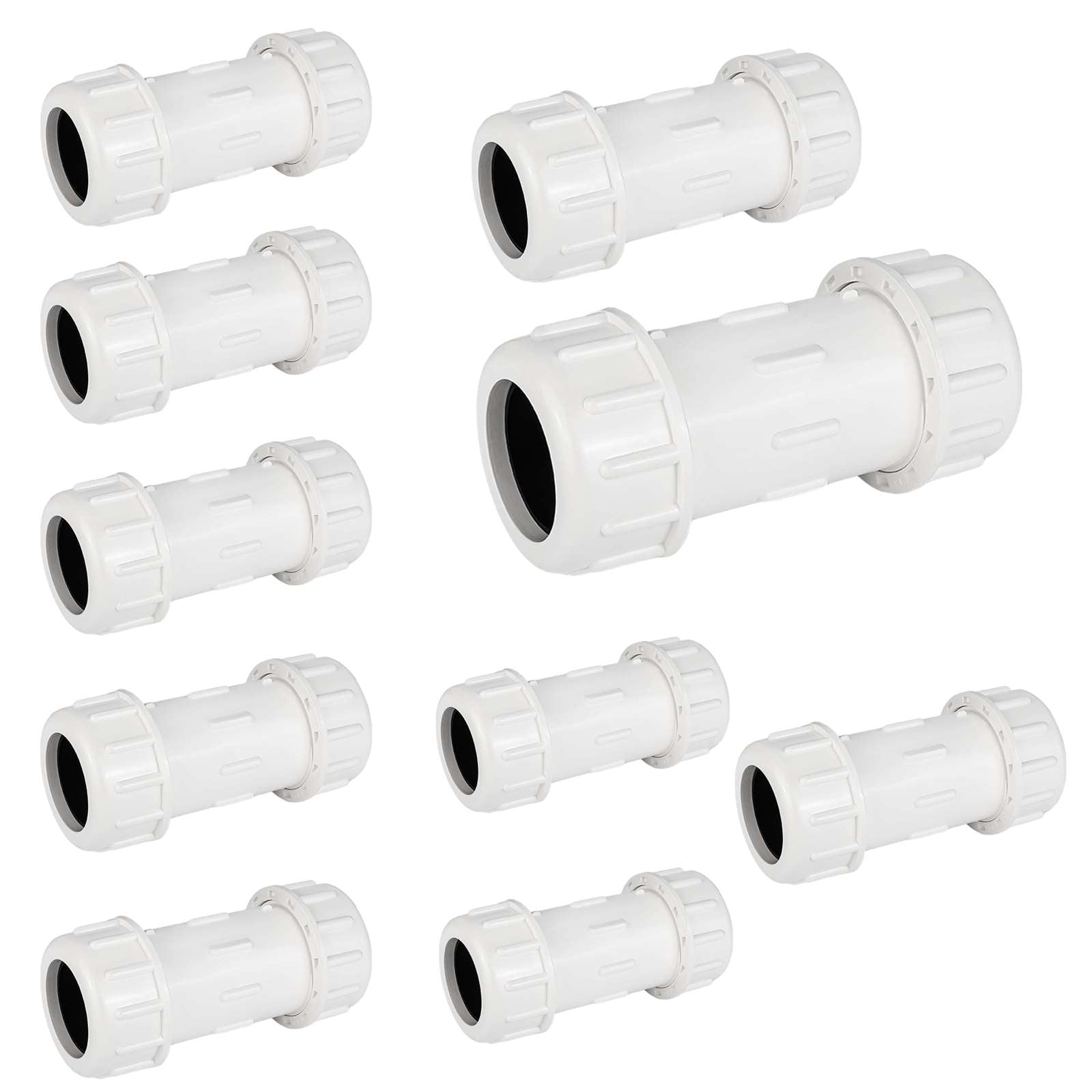 10 Pcs 1" PVC Compression Coupling