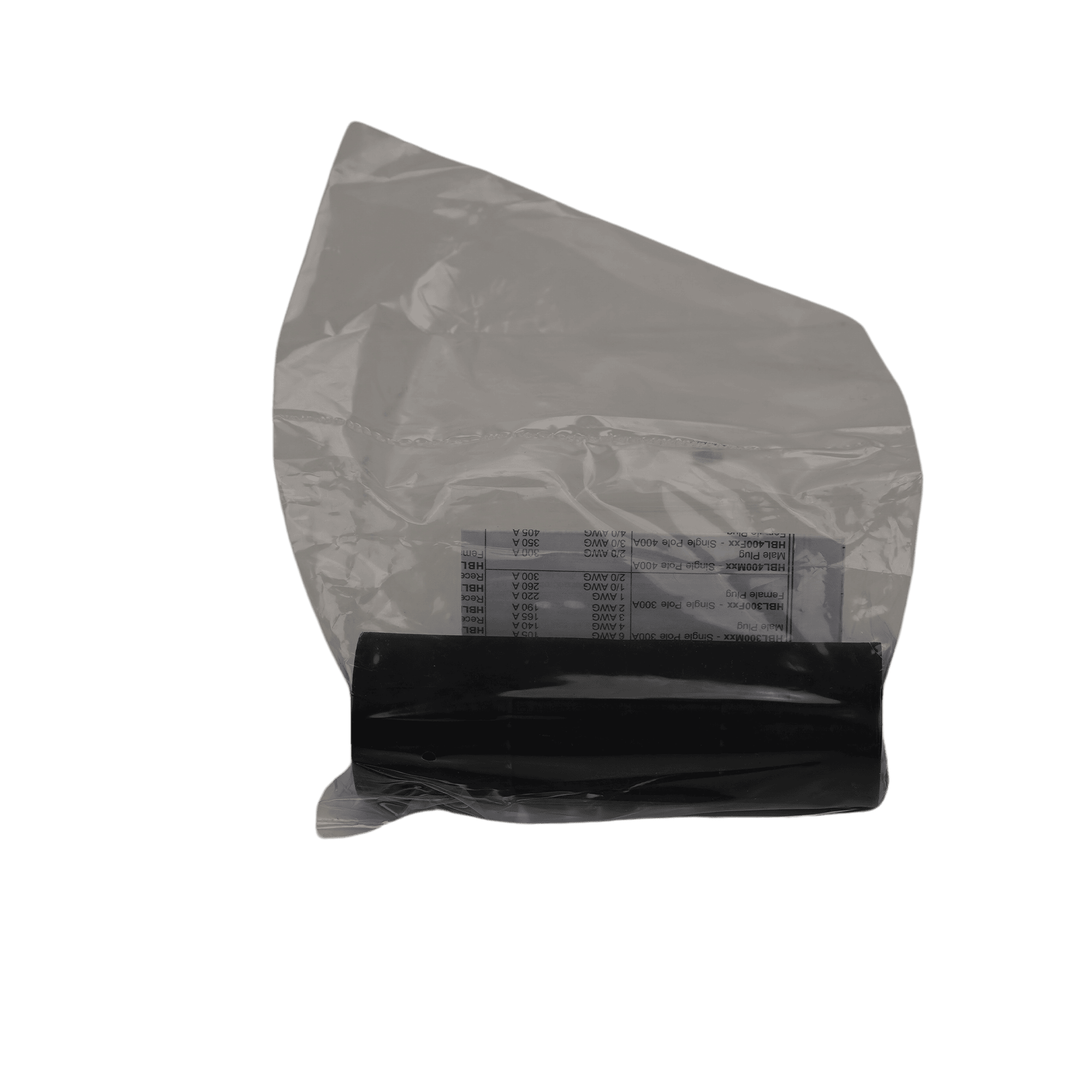 Hubble Single Pole Double Male Adapter Black (400 Amps, 600V) HBLDMBK