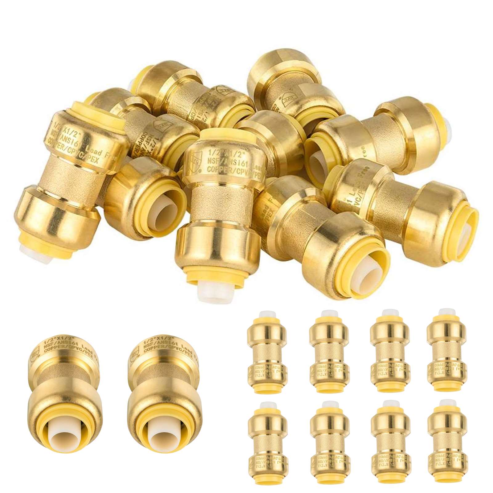 Pro 20-Pack 1/2" Push Fit Couplings