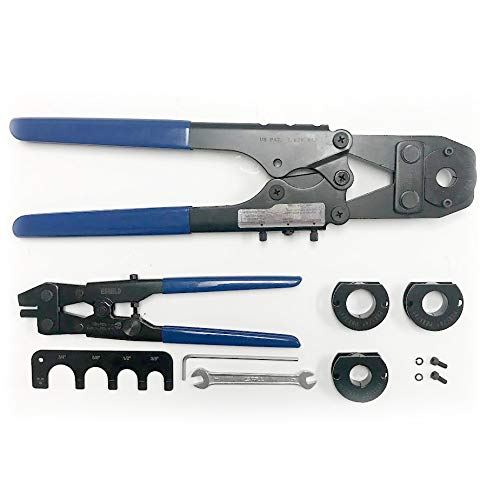 PEX Crimping Tool Kit, 3/8" , 1/2" , 5/8" and 3/4" with the Ring ...