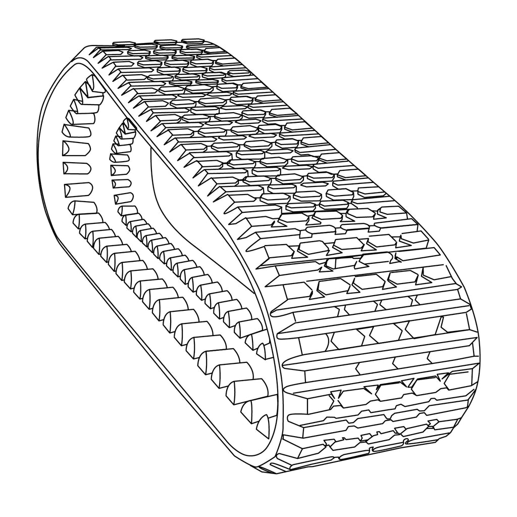 Terex PT100G Track - Multi-Bar Tread Pattern