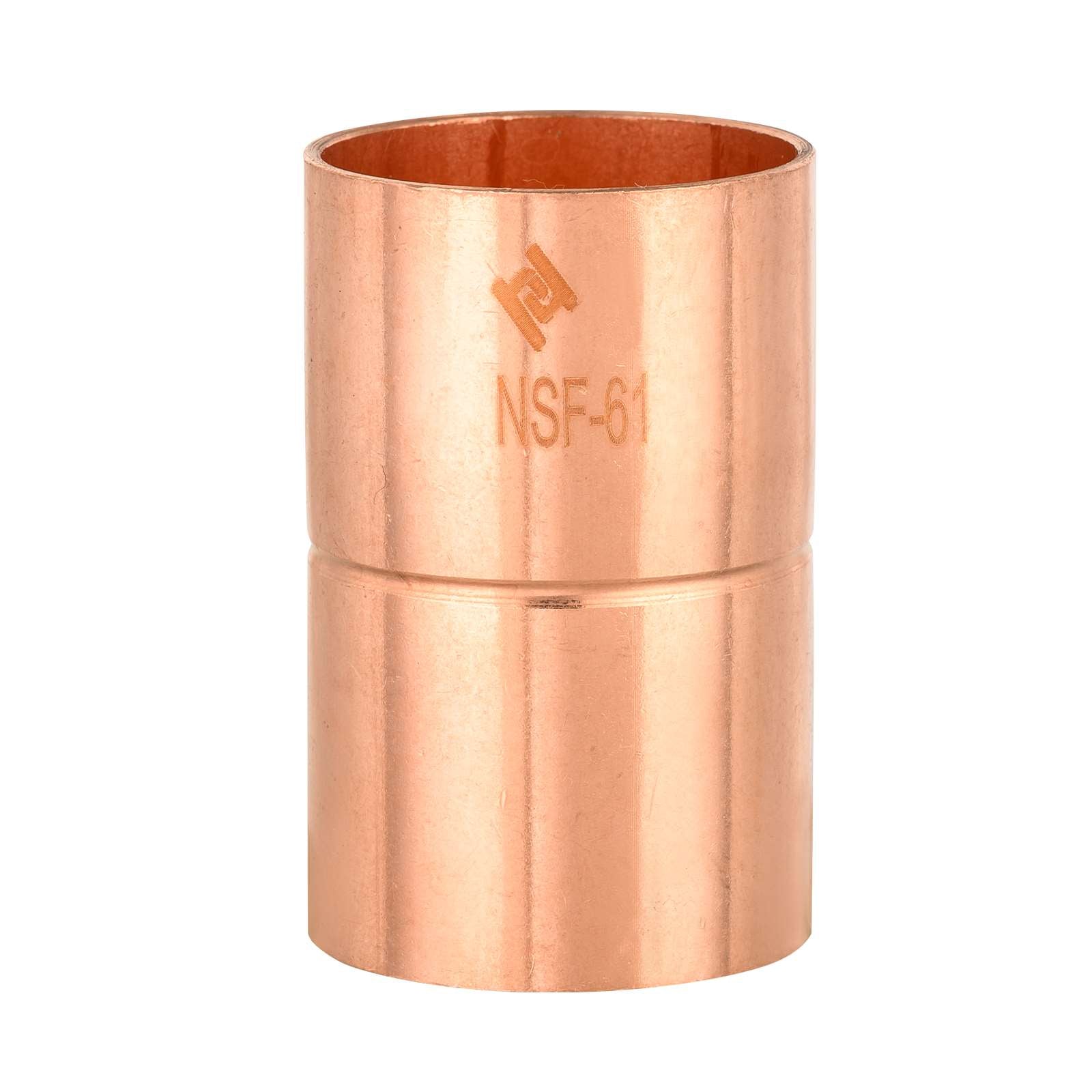2" Copper Coupling With Rolled Stop